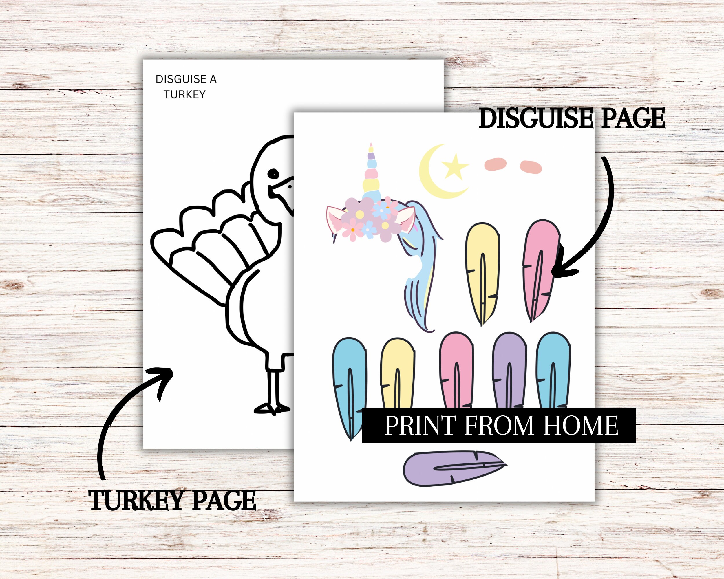 Disguise a Turkey, Turkey in Disguise Printable, Thanksgiving ...