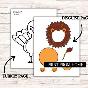 Disguise a Turkey, Turkey in Disguise Printable, Thanksgiving ...