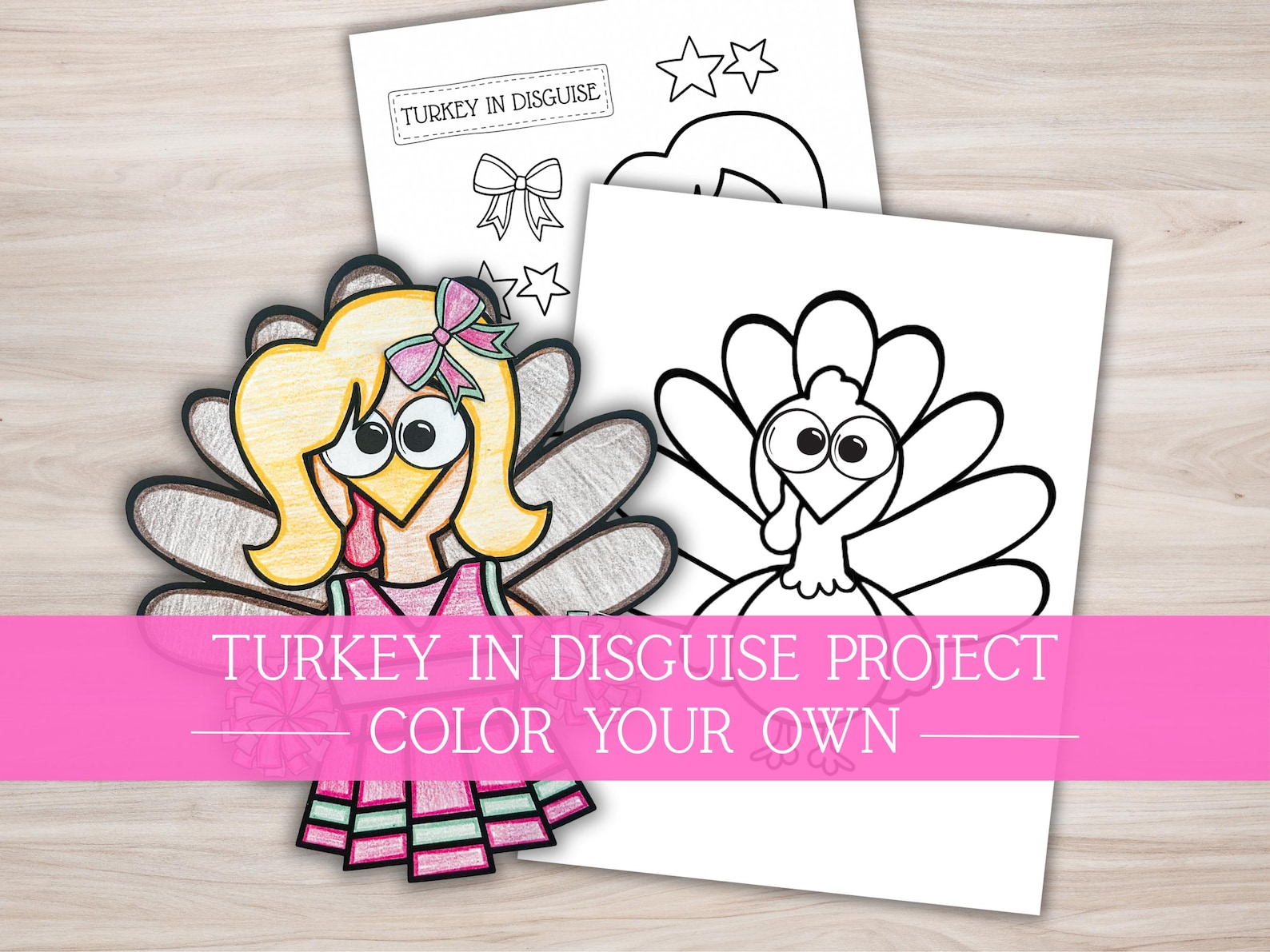 Disguise a Turkey, Turkey in Disguise Printable, Thanksgiving ...