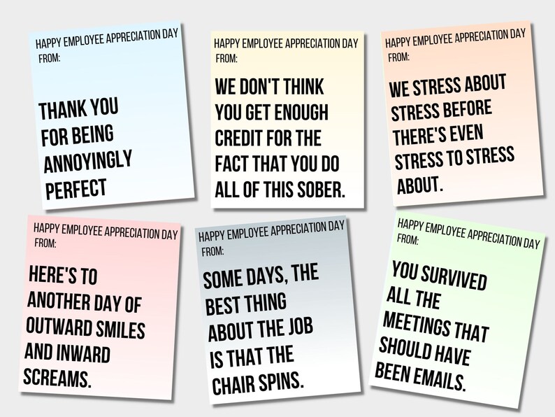 Funny Employee Appreciation Day, Funny Employee Appreciation Cards, Co ...