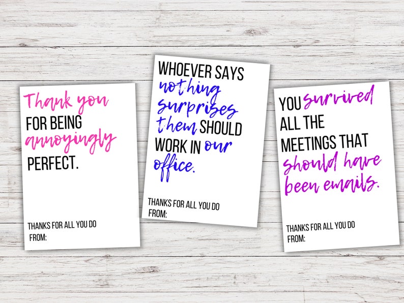 Funny Employee Appreciation Day, Printable Employee Appreciation Cards ...