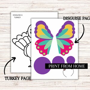 Disguise a Turkey, Turkey in Disguise Printable, Thanksgiving ...