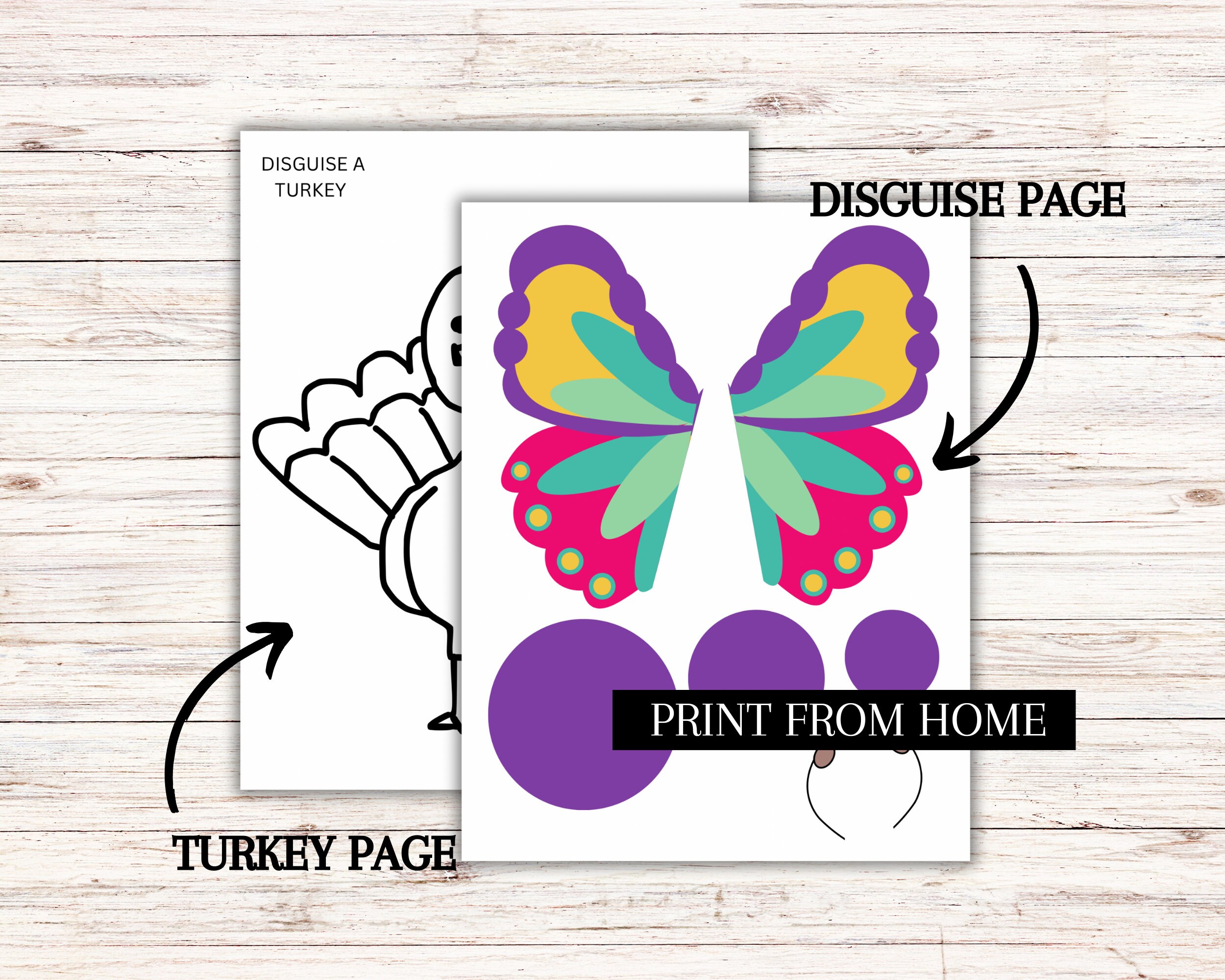 Disguise a Turkey, Turkey in Disguise Printable, Thanksgiving ...