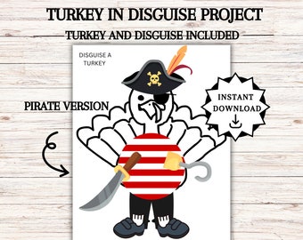 Disguise a Turkey, Turkey in Disguise Printable, Thanksgiving ...