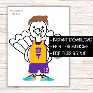 Disguise a Turkey, Turkey in Disguise Printable, Thanksgiving ...