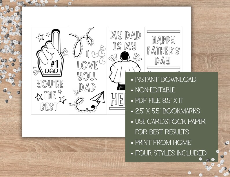 All About My Dad Printable, Fathers Day Printable Bookmark, All About ...