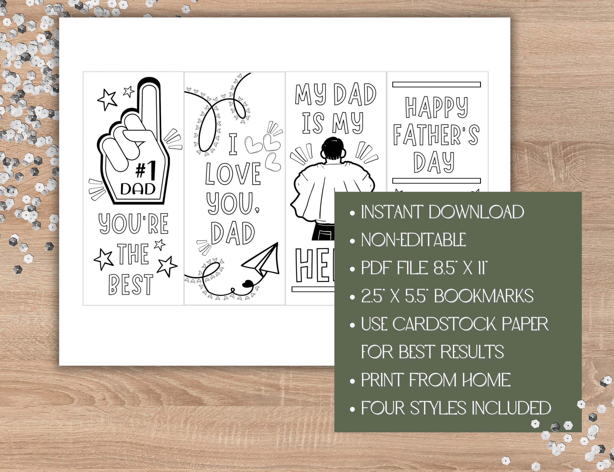 All About My Dad Printable, Fathers Day Printable Bookmark, All About ...