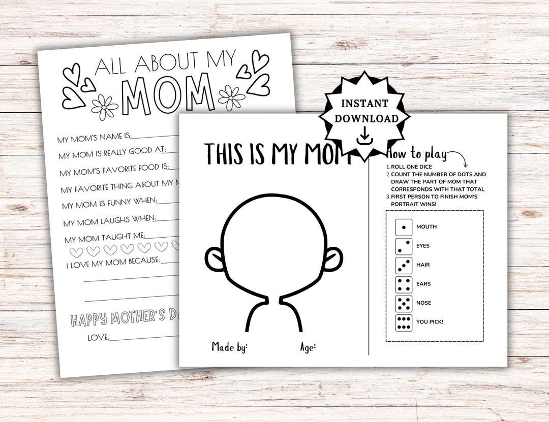 All About My Mom, About Mom Printable, Mom Interview, Mom Questionnaire ...