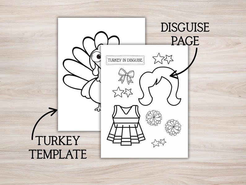 Disguise a Turkey, Turkey in Disguise Printable, Thanksgiving ...