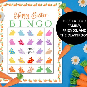 Easter Bingo, Printable Easter Bingo, Holiday Bingo, Easter Bingo Cards ...