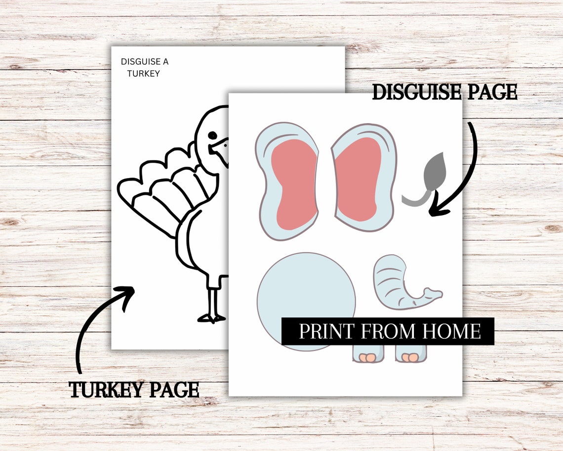 Disguise a Turkey, Turkey in Disguise Printable, Thanksgiving ...
