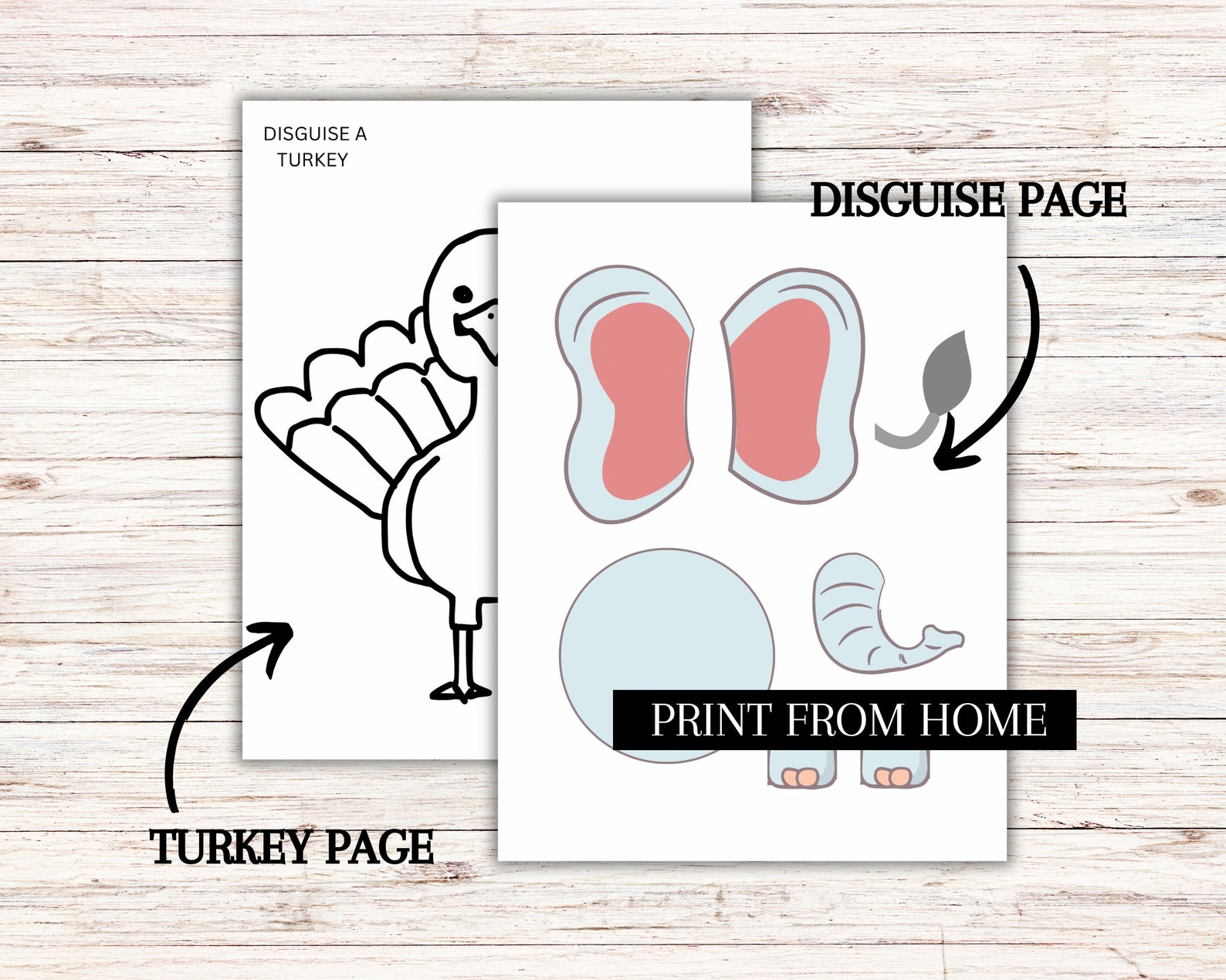 Disguise a Turkey, Turkey in Disguise Printable, Thanksgiving ...