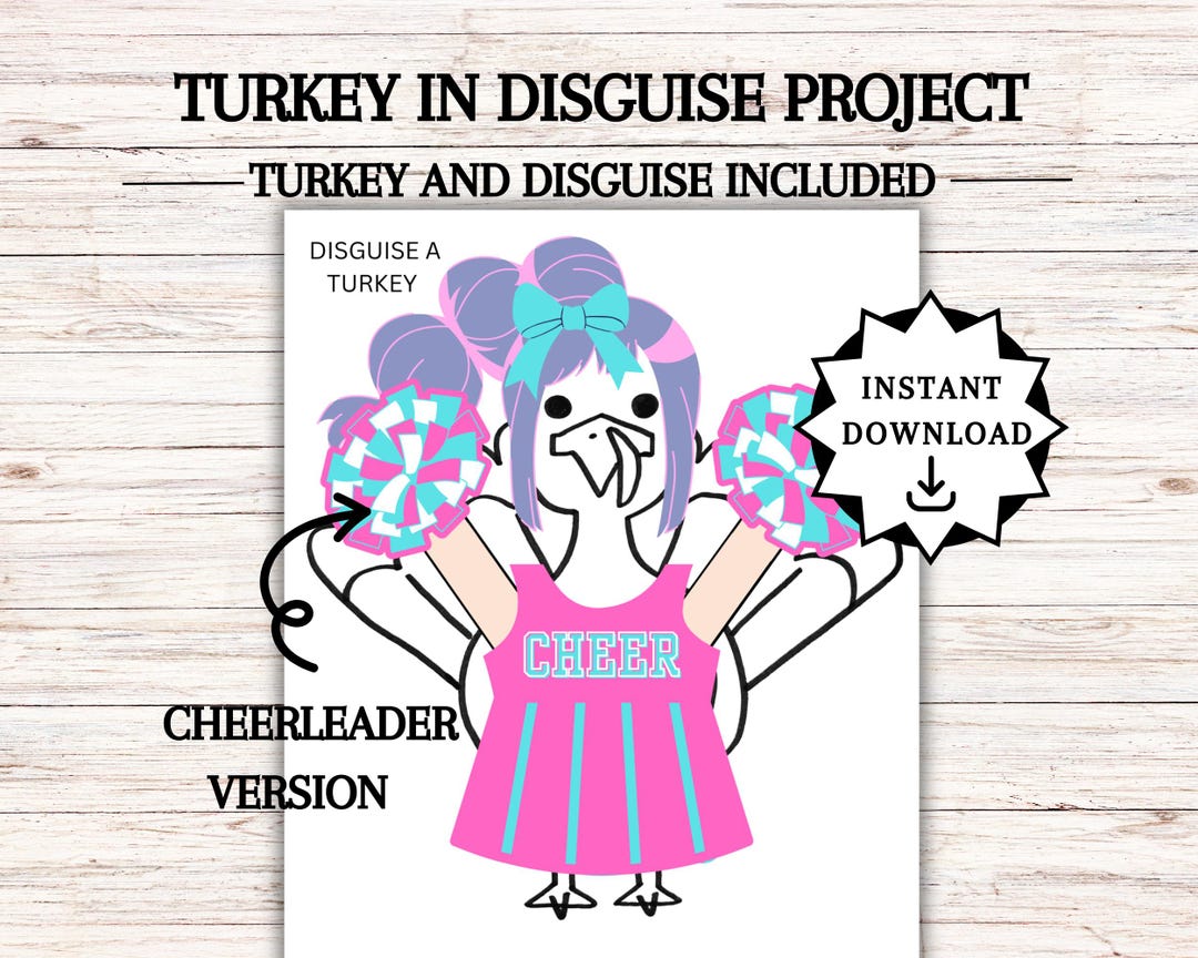 Disguise a Turkey, Turkey in Disguise Printable, Thanksgiving ...
