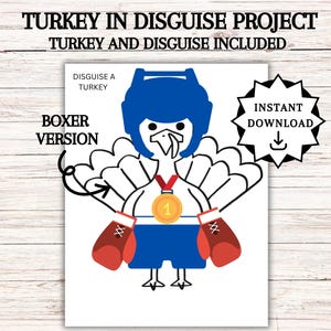 Disguise a Turkey, Turkey in Disguise Printable, Thanksgiving ...