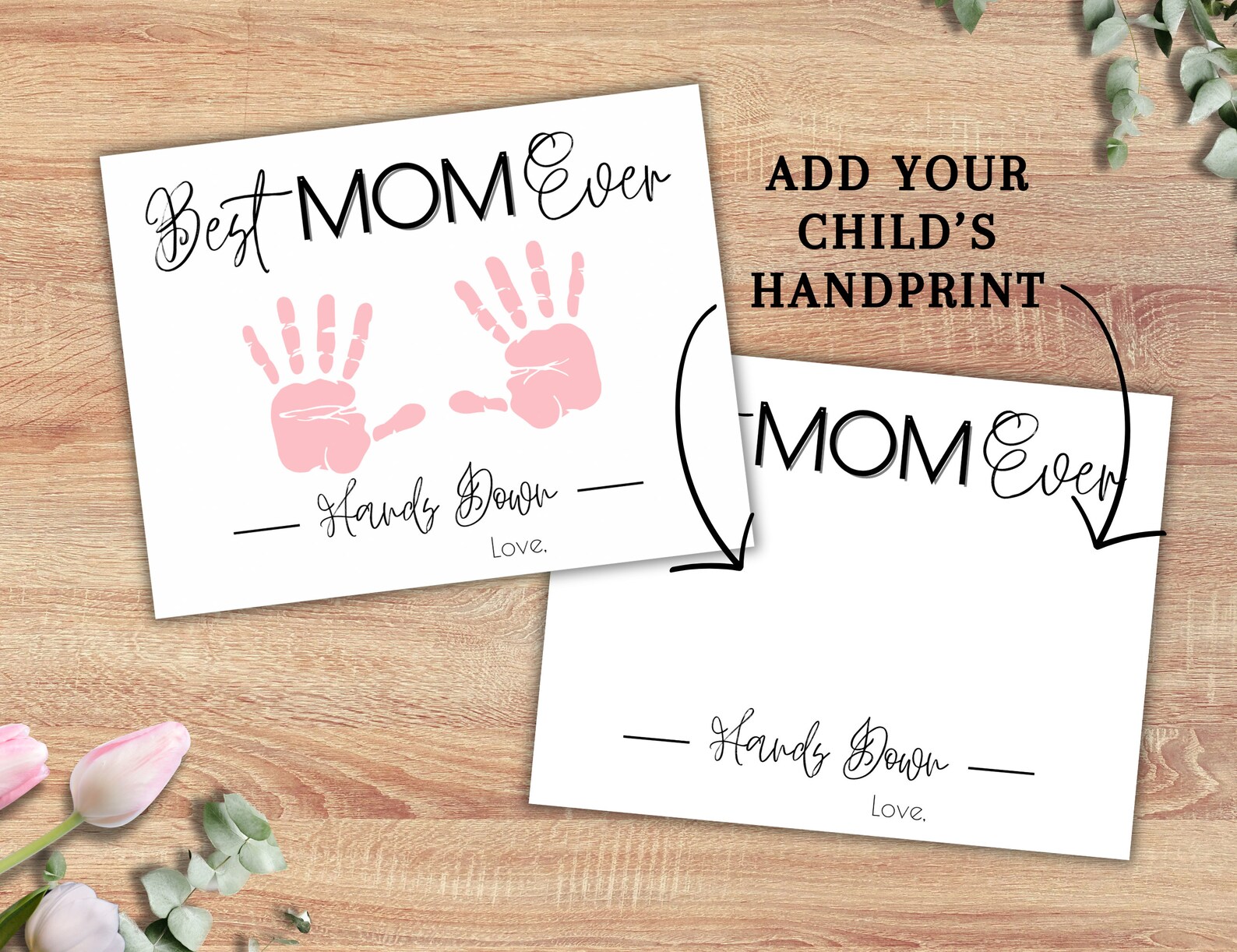 Mother's Day Handprint, Mom Handprint Sign, Kids Mother's Day Craft ...