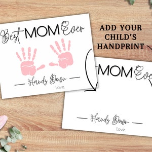 Mother's Day Handprint, Mom Handprint Sign, Kids Mother's Day Craft ...