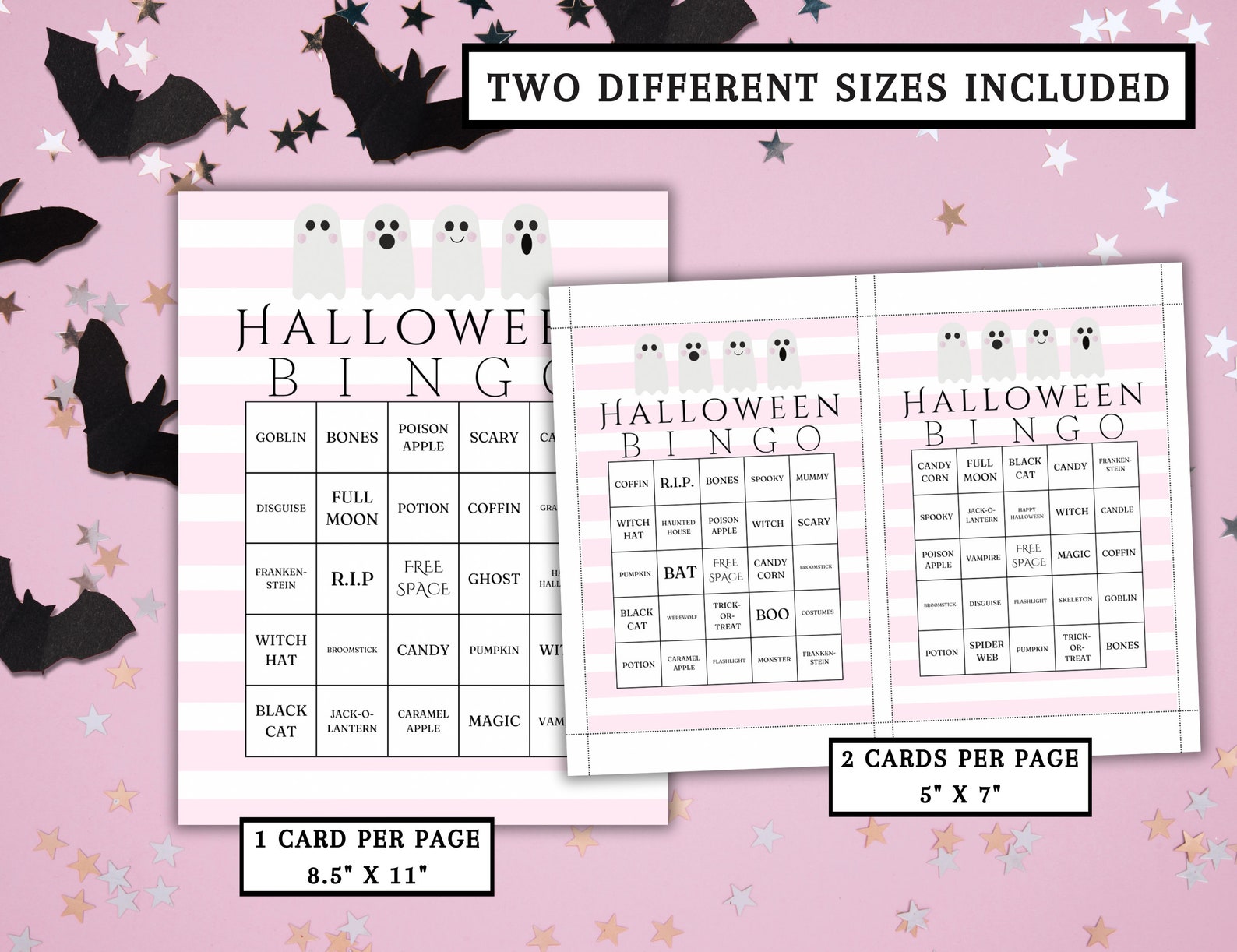 Printable Halloween Bingo Cards, Happy Halloween Bingo, Halloween Party ...