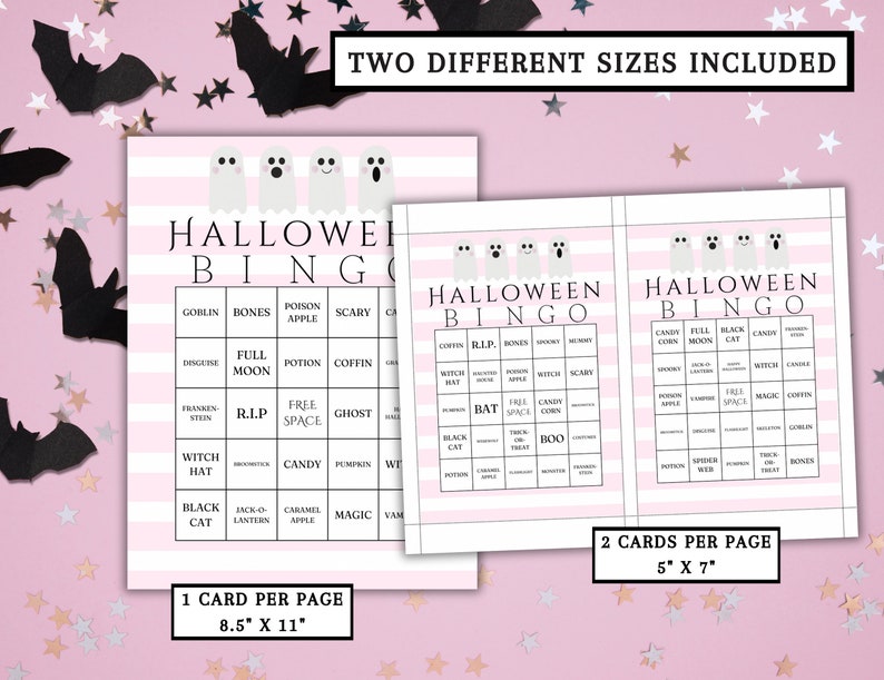 Printable Halloween Bingo Cards, Happy Halloween Bingo, Halloween Party ...