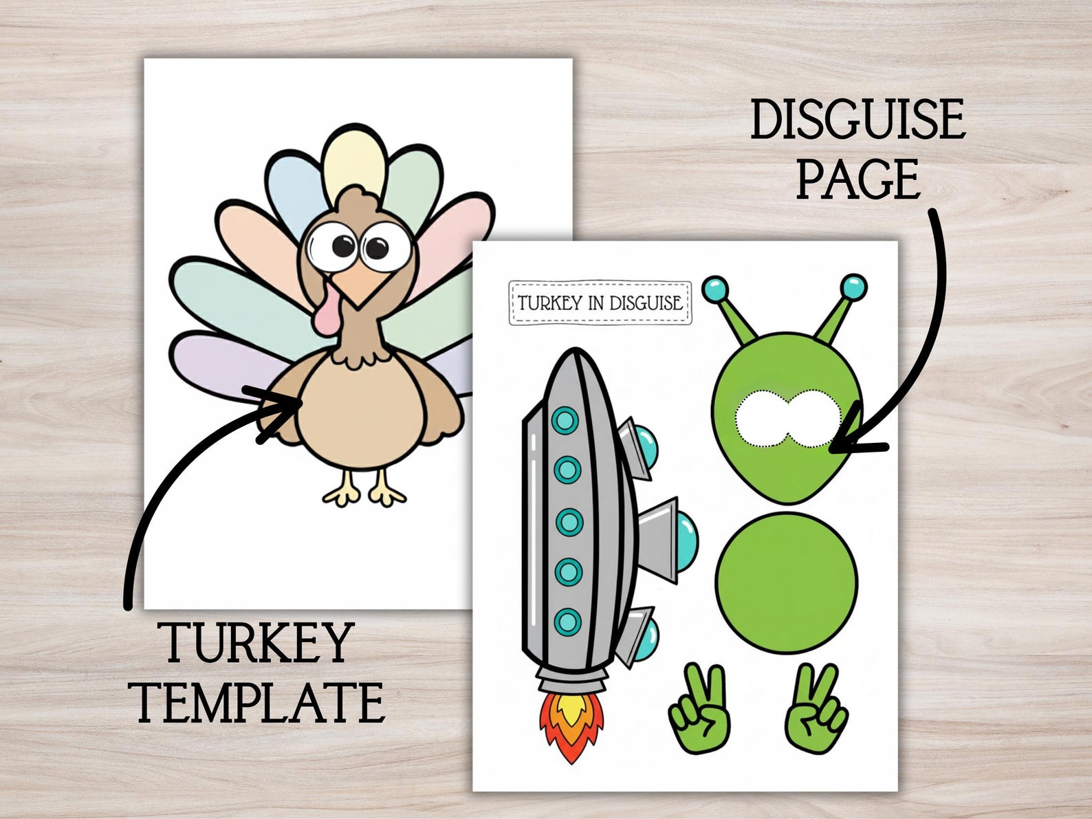 Disguise a Turkey, Turkey in Disguise Printable, Thanksgiving ...