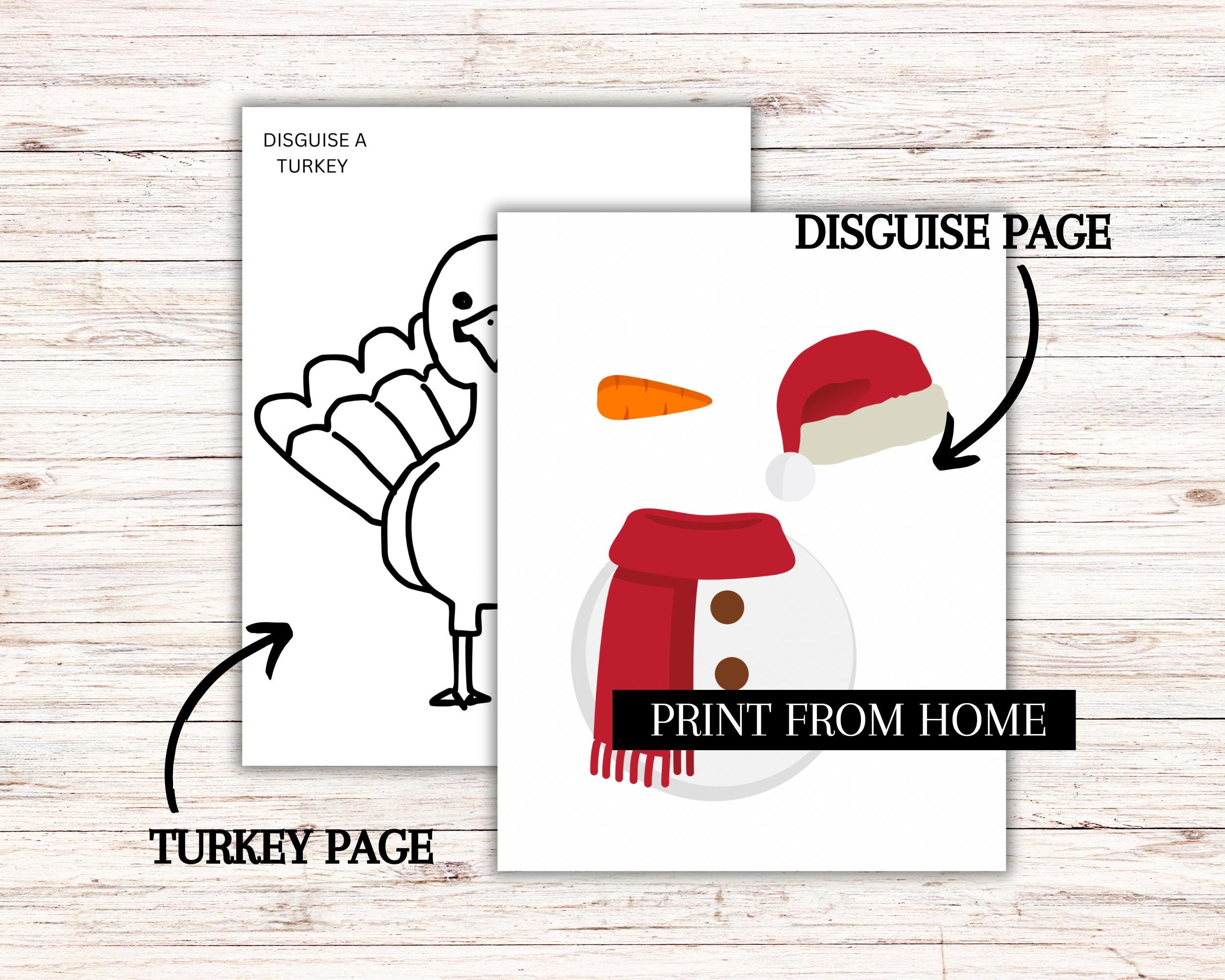 Disguise a Turkey, Turkey in Disguise Printable, Thanksgiving ...