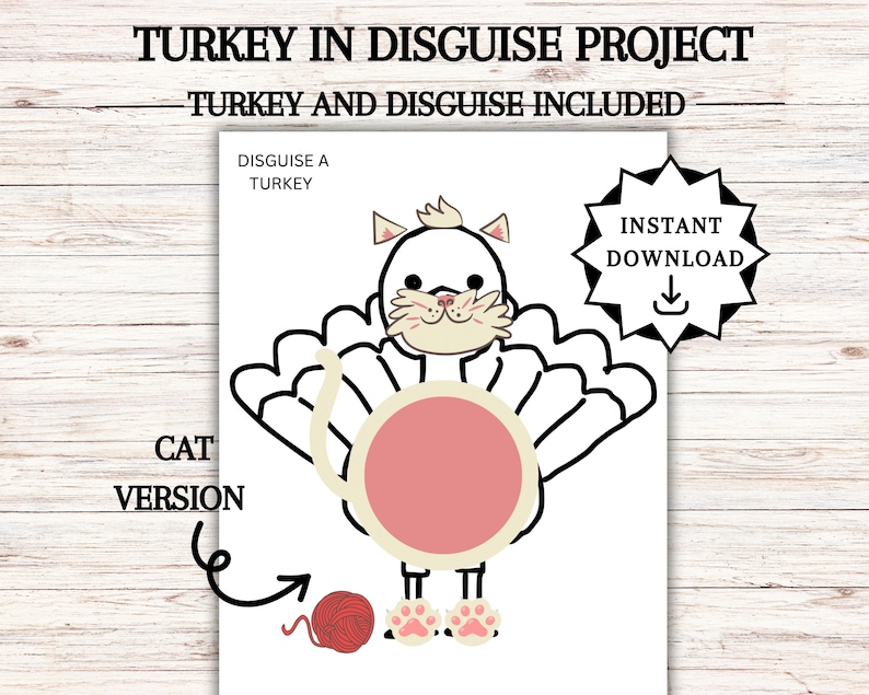 Disguise a Turkey, Turkey in Disguise Printable, Thanksgiving ...