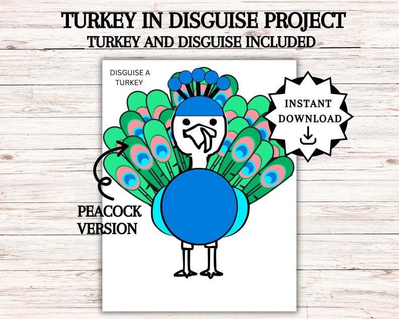 Disfraz de pavo, Pavo disfrazado imprimible, Actividades de Acción de ...