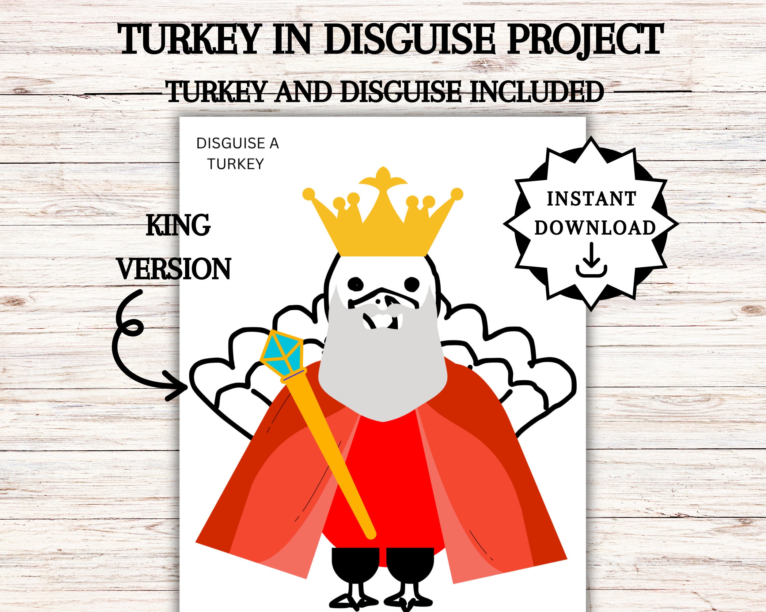 Disguise a Turkey Turkey in Disguise Printable Thanksgiving - Etsy