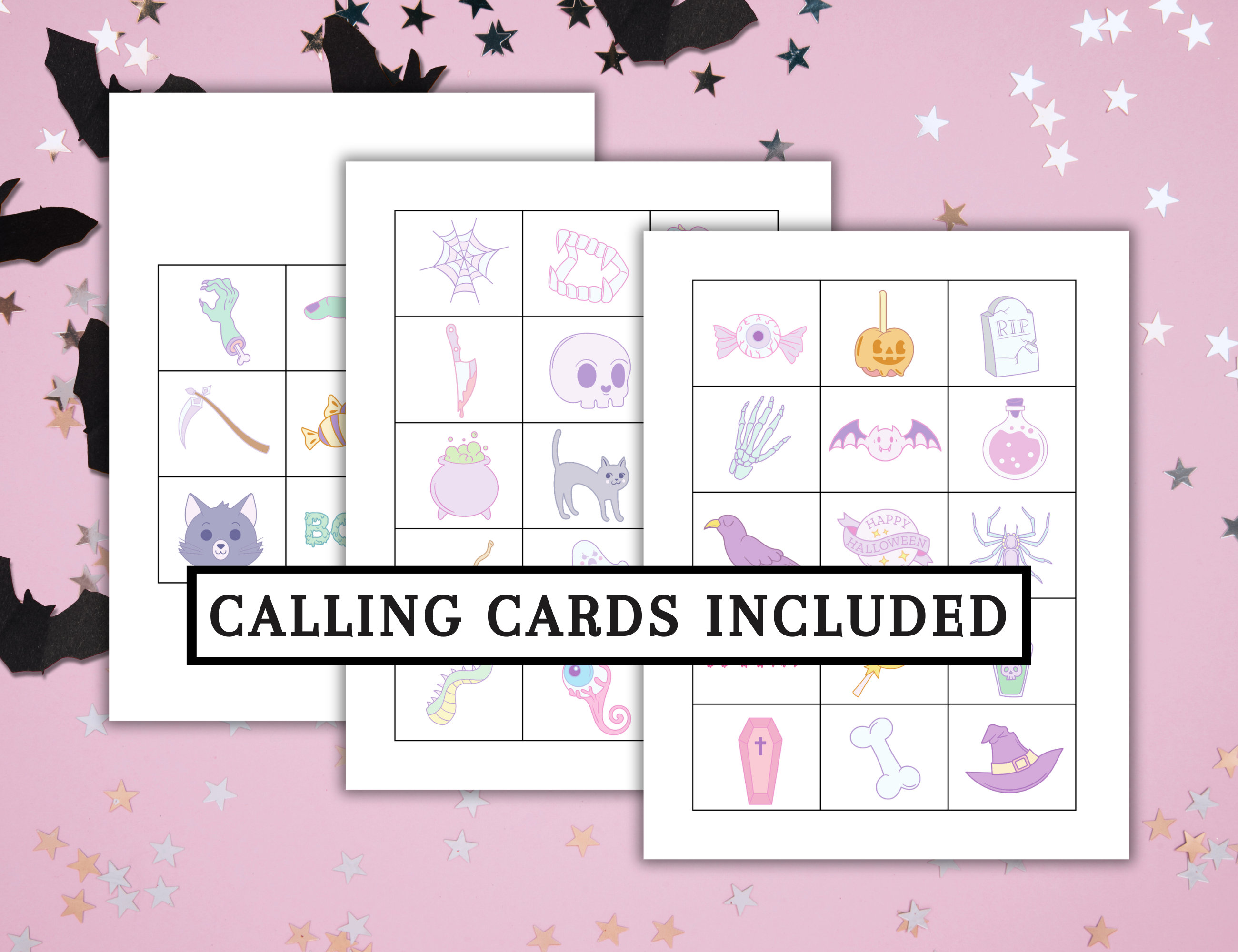 Halloween Bingo Cards, Printable Halloween Bingo, Halloween Party Game ...