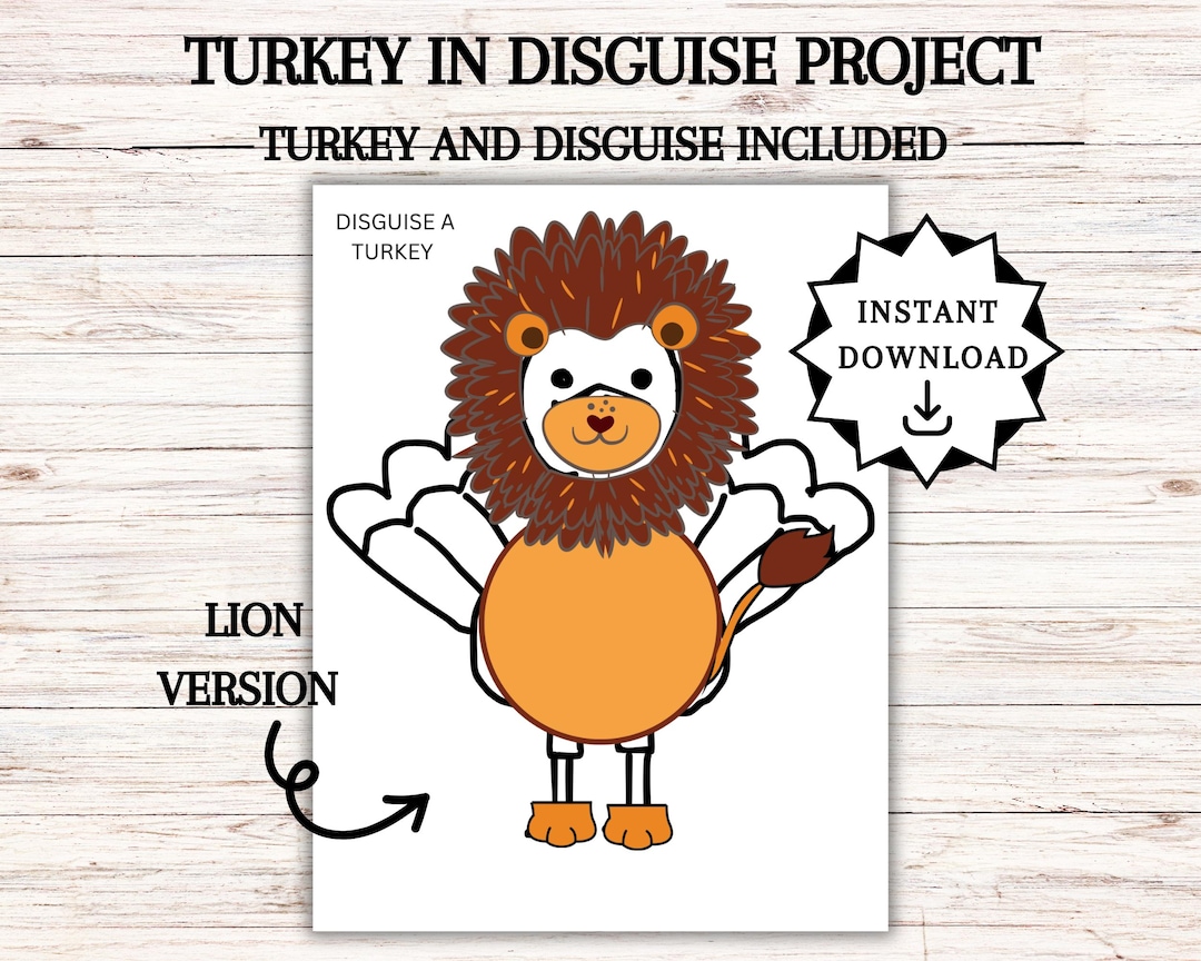 Disguise a Turkey, Turkey in Disguise Printable, Thanksgiving ...