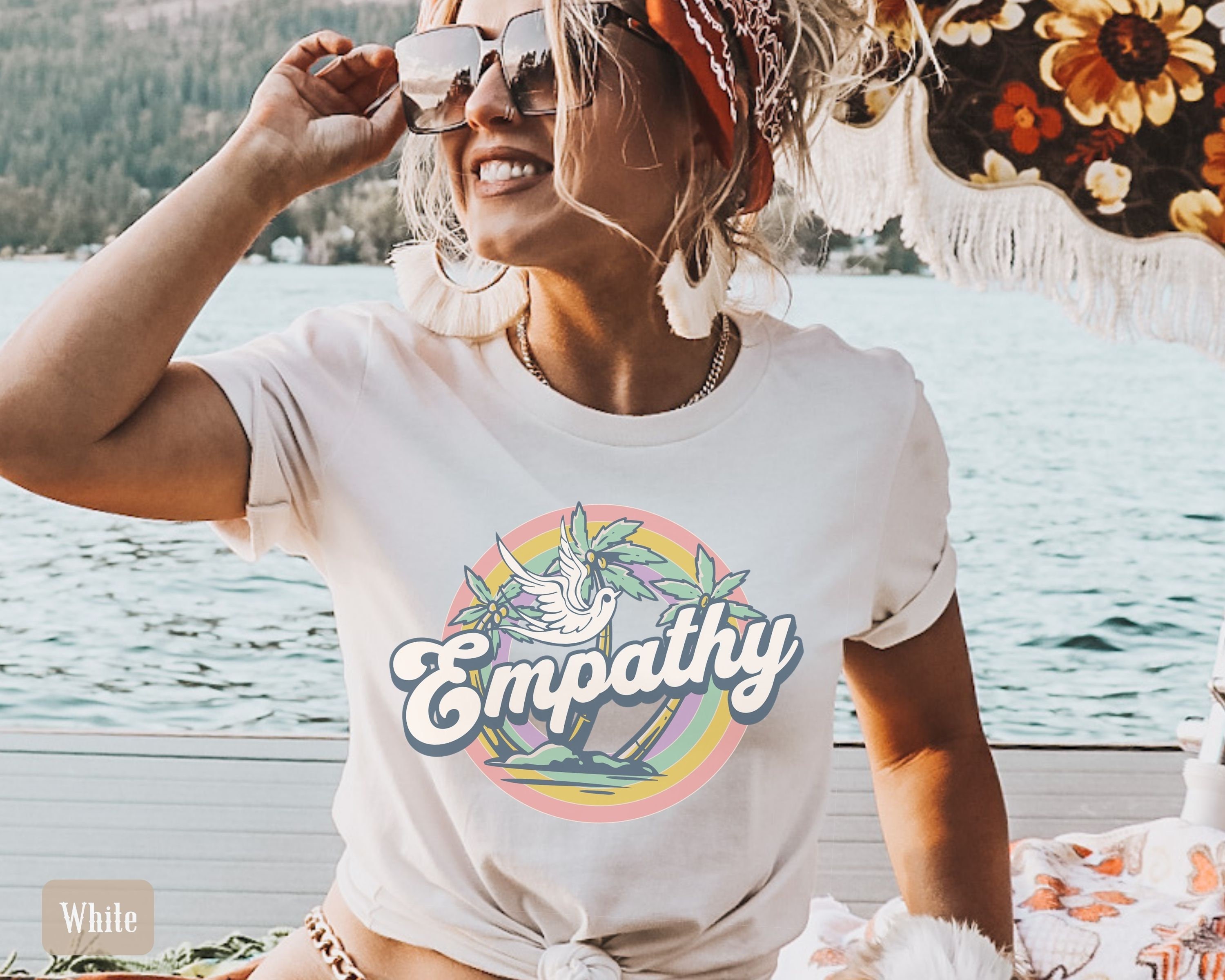 Retro Empathy Shirt Nostalgic Rainbow Tshirt for Vacation - Etsy