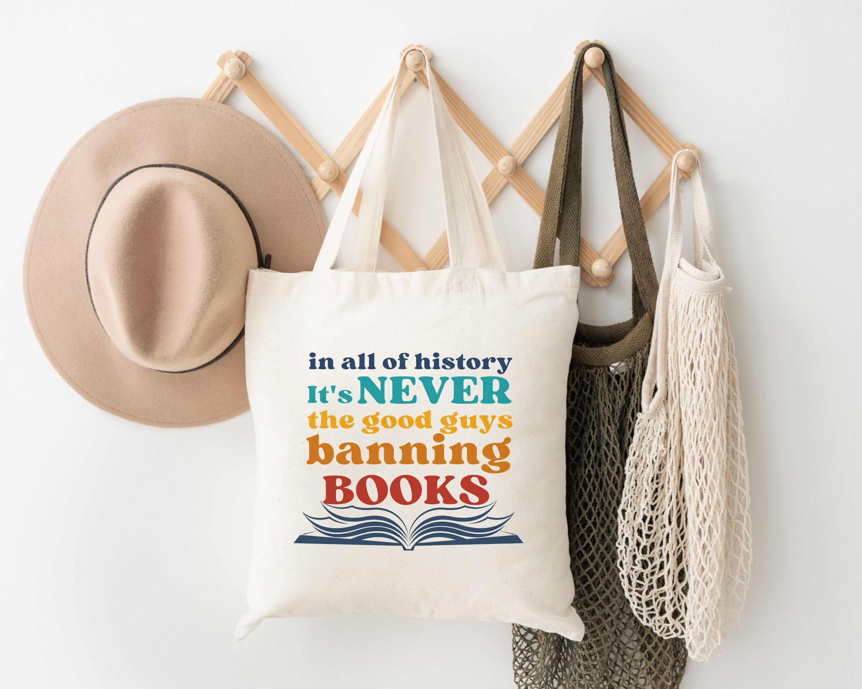 Banned Books Book Bag Retro Rainbow Book Bag National - Etsy