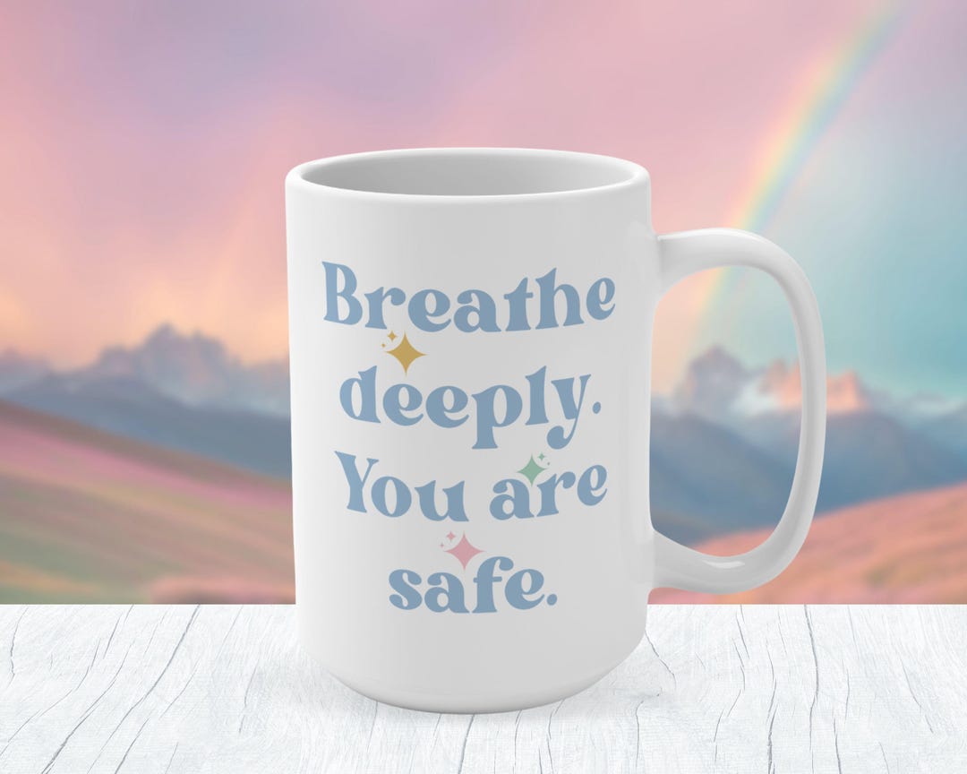Positive Daily Affirmation Coffee Cup, Anxiety Relief Mental Health ...