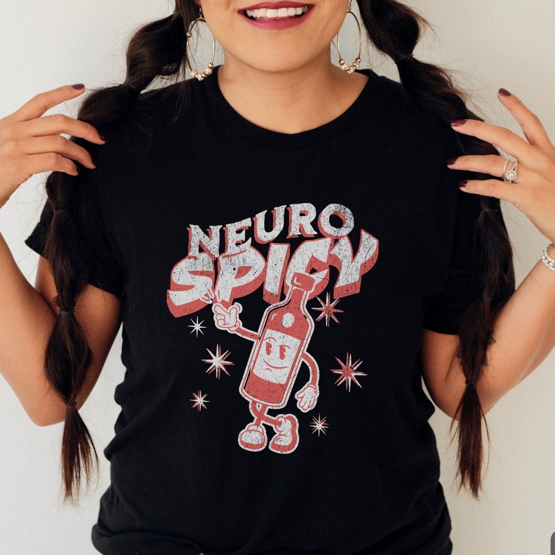Neuro Spicy ADHD & Autism Tshirt Retro Cartoon Neurodivergent - Etsy