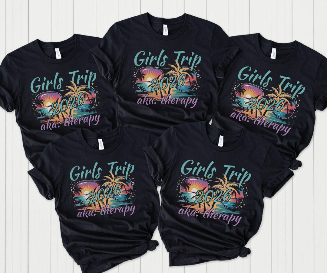 Girls Trip Shirts, 2026 Friend Vacation Matching Tees, Girls Vacation ...