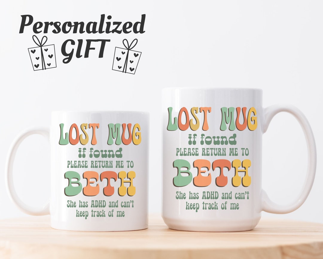 Personalized ADHD Gift Mug Funny Gift for ADHD Birthday Gift - Etsy