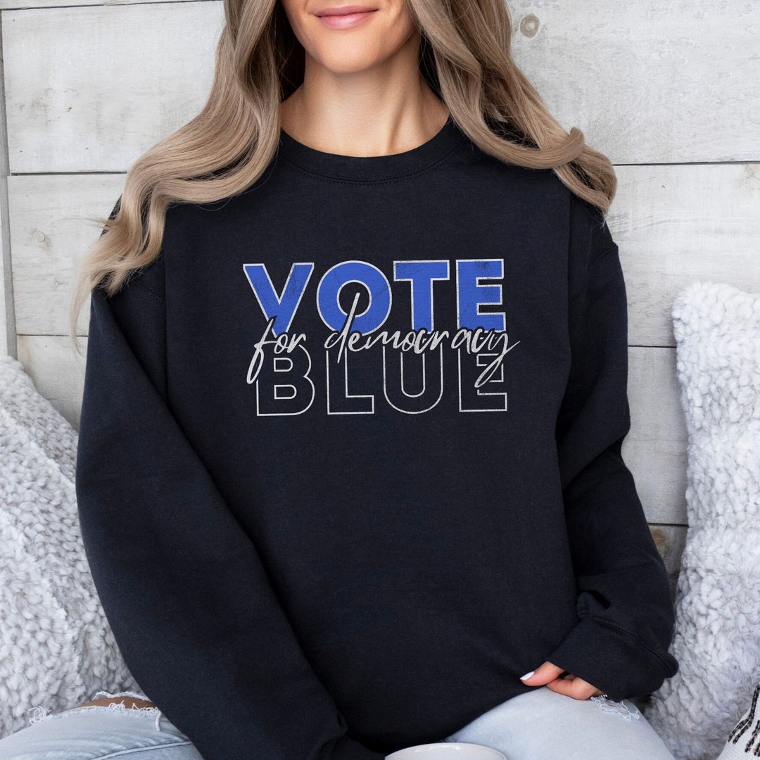 Vote Blue Pro-democracy Shirt, Democracy & Social Justice Tshirt ...
