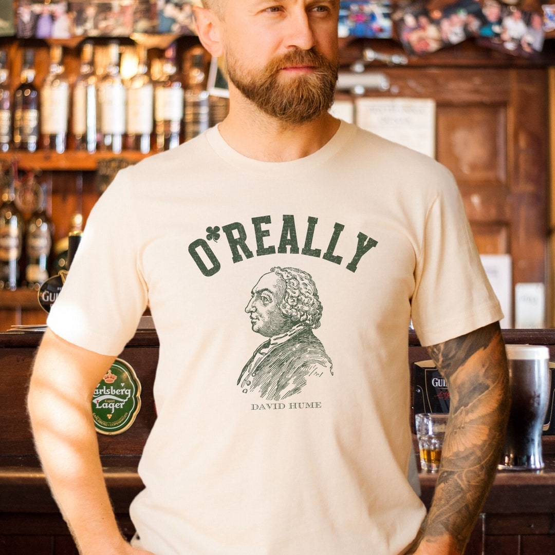 St Patrick's Day Philosopher Shirt, Quirky David Hume Tee, Sarcastic ...