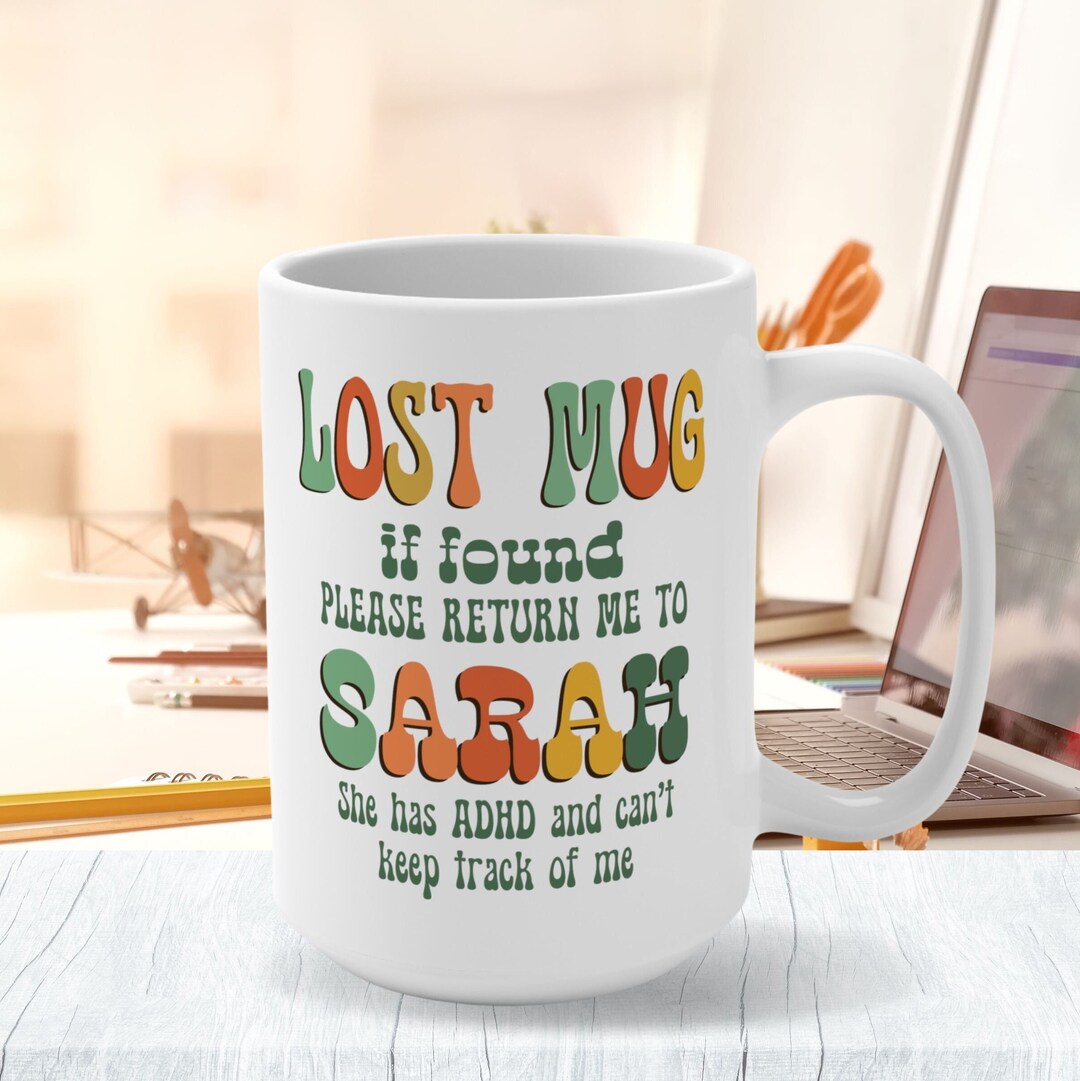 Personalized ADHD Gift Mug Funny Gift for ADHD Birthday Gift for Friend ...