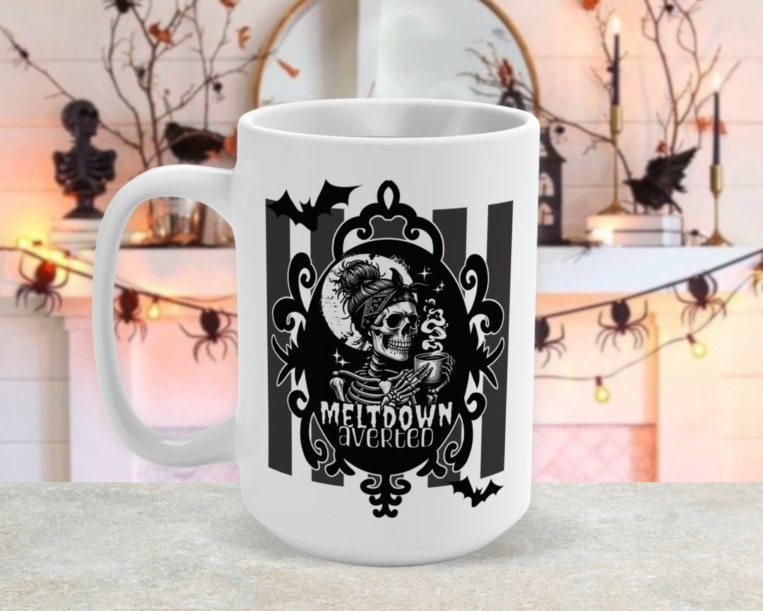 Spooky Halloween Coffee Lover Mug, Retro Horror Movie Cup, Creepy ...