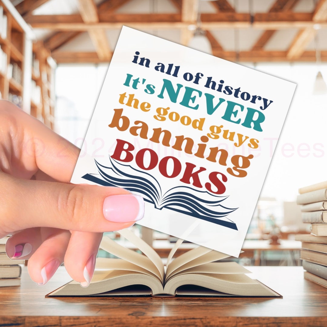 Retro 80s Banned Books Laptop Sticker, Freedom to Read, Book Lover ...