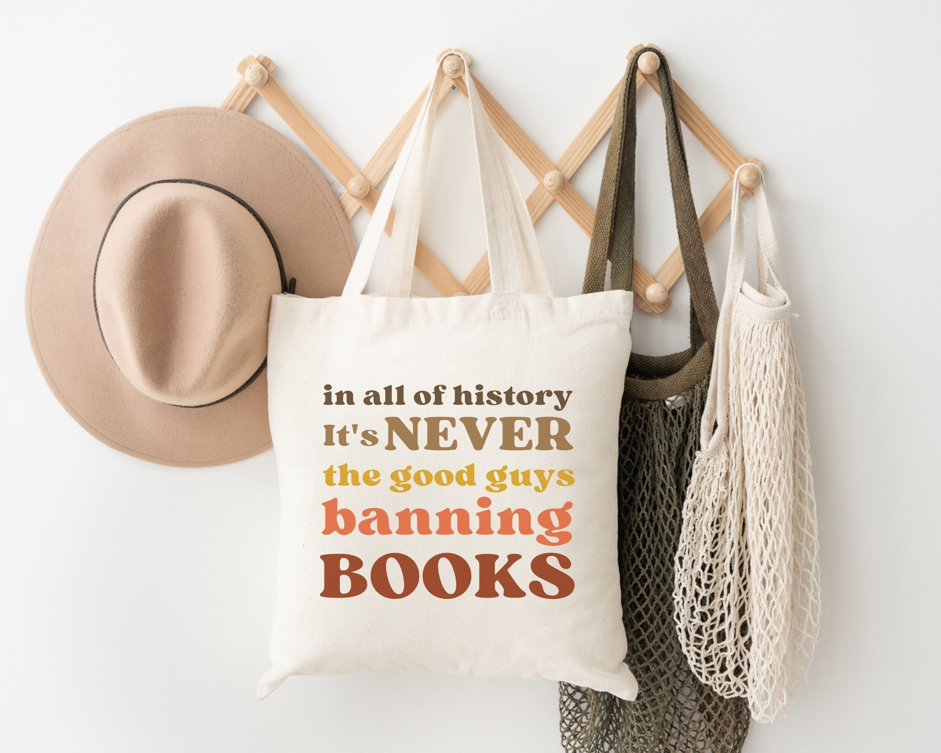 Retro 80s Banned Books Tote Bag, Freedom to Read Activism Totebag ...
