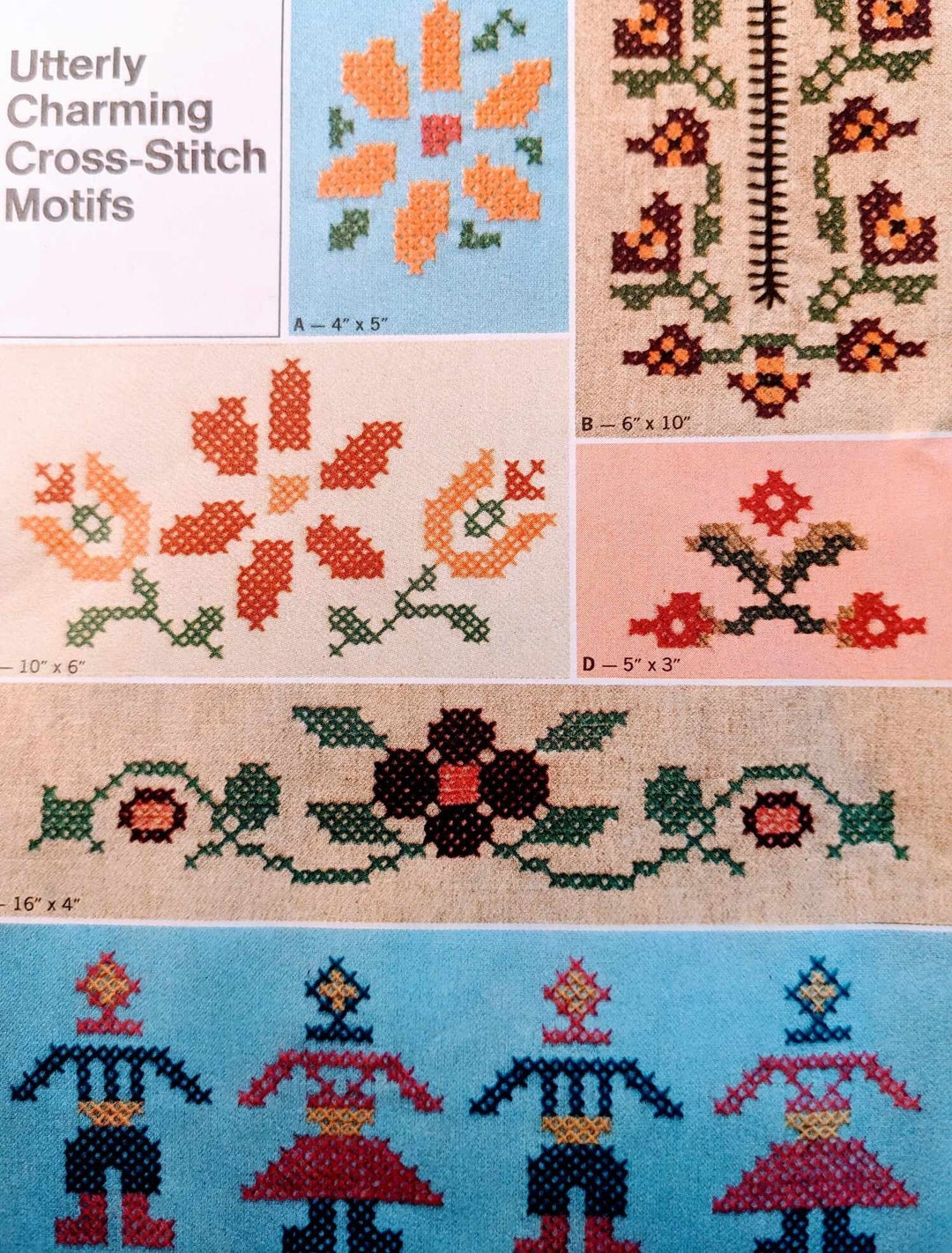 1971 Cross Stitch Transfer Pattern - Etsy