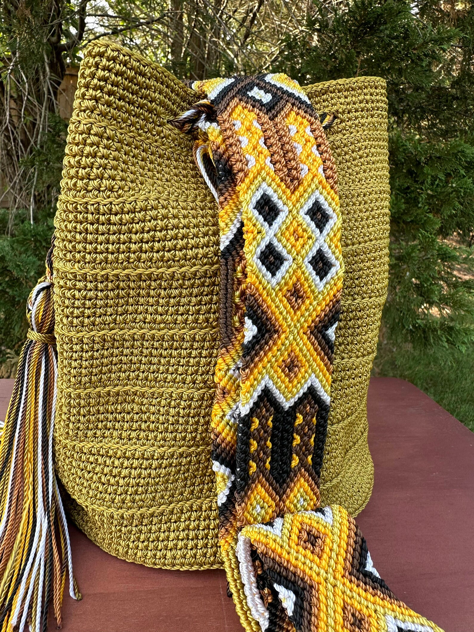 Mexican Morral Bag, Handmade Gift Purse Bag. Crossbody Bag, Hand Knit ...