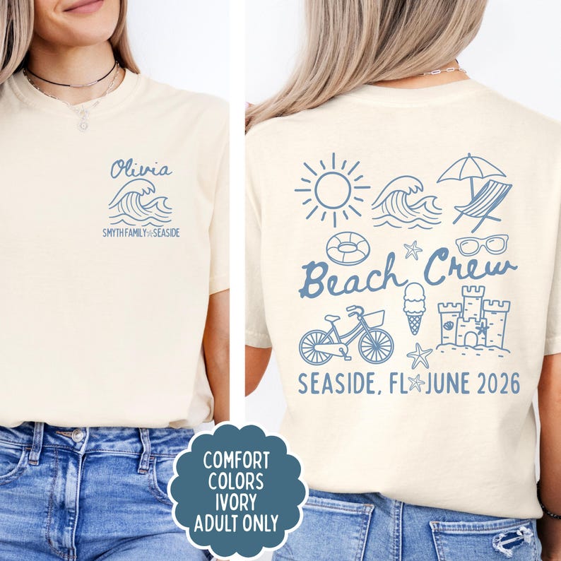Comfort Colors Family Beach Trip Shirt, Matching Group Beach Vacation ...