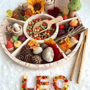 Fall Sensory Bin Loose Parts Tinker Tray, Montessori Toy, Sensory Kit ...