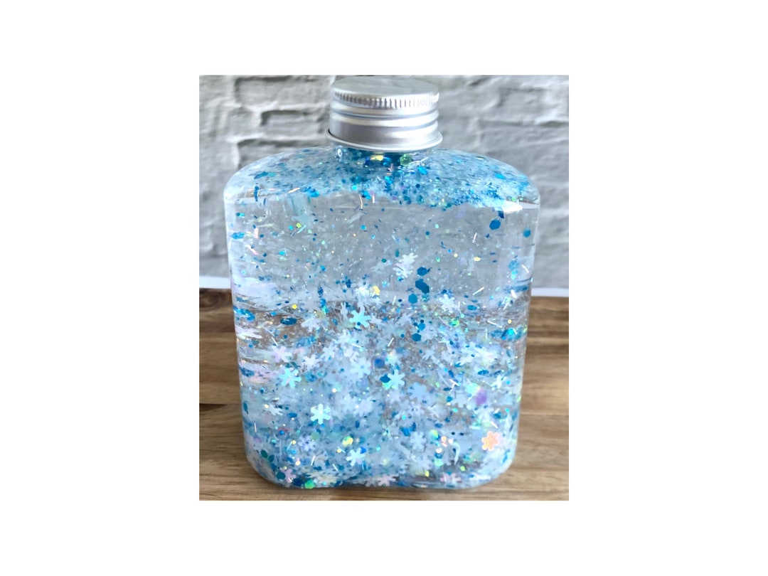 Custom Sensory Bottle, Snowflakes, Desk Toy, Fidget Toy, Calm Down ...