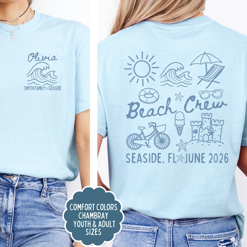 Comfort Colors Family Beach Trip Shirt, Matching Group Beach Vacation ...