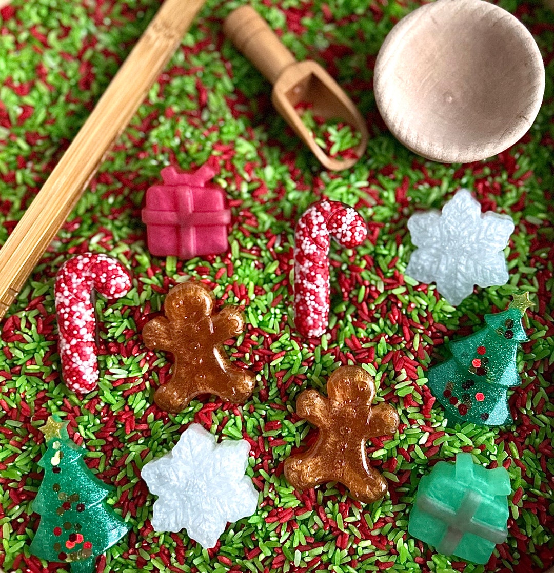 Christmas Sensory Bin Loose Parts Tinker Tray Ten Frame Counters ...