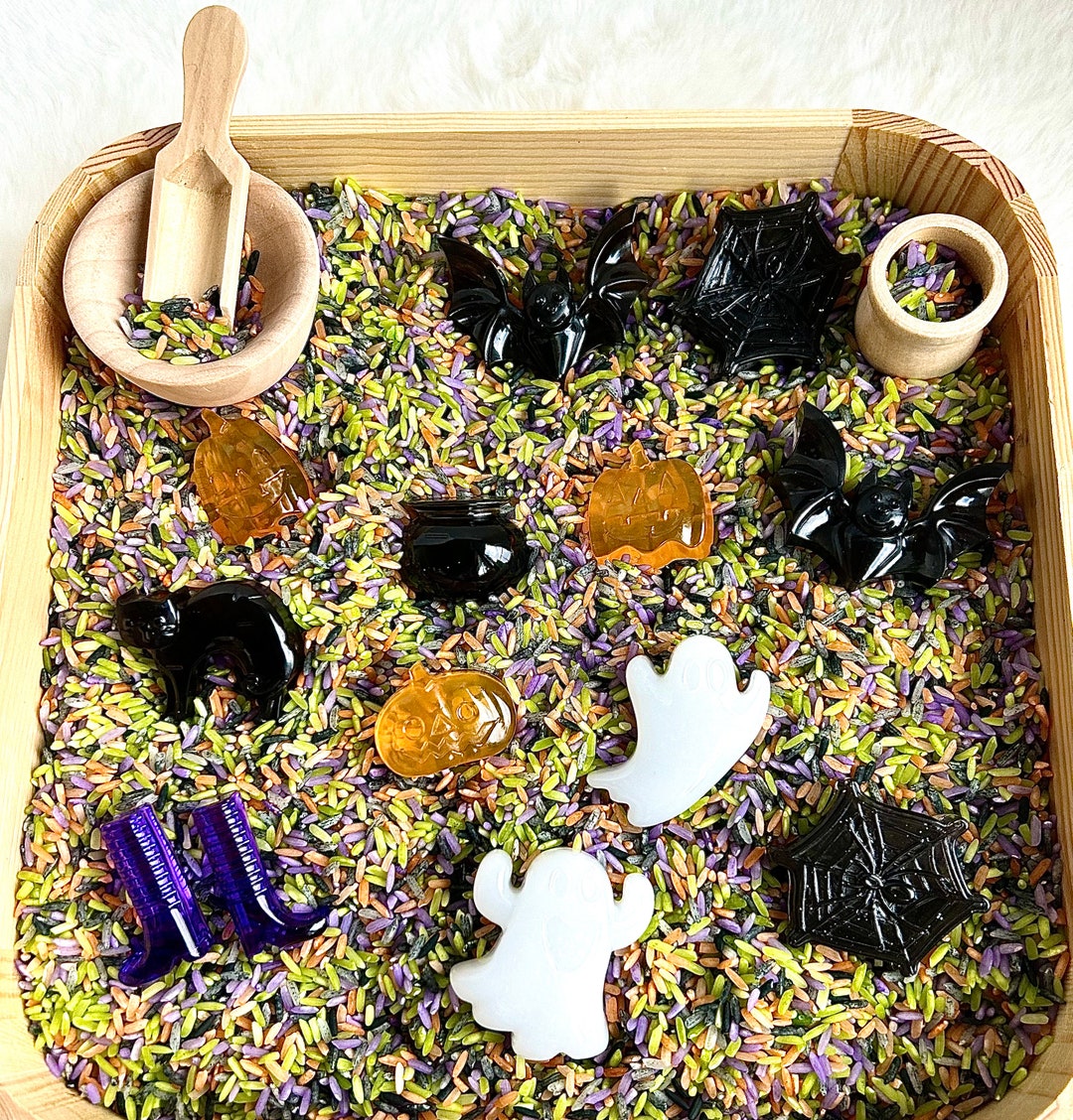 Halloween Sensory Bin Filler Loose Parts Tinker Tray Ten Frame Counters ...