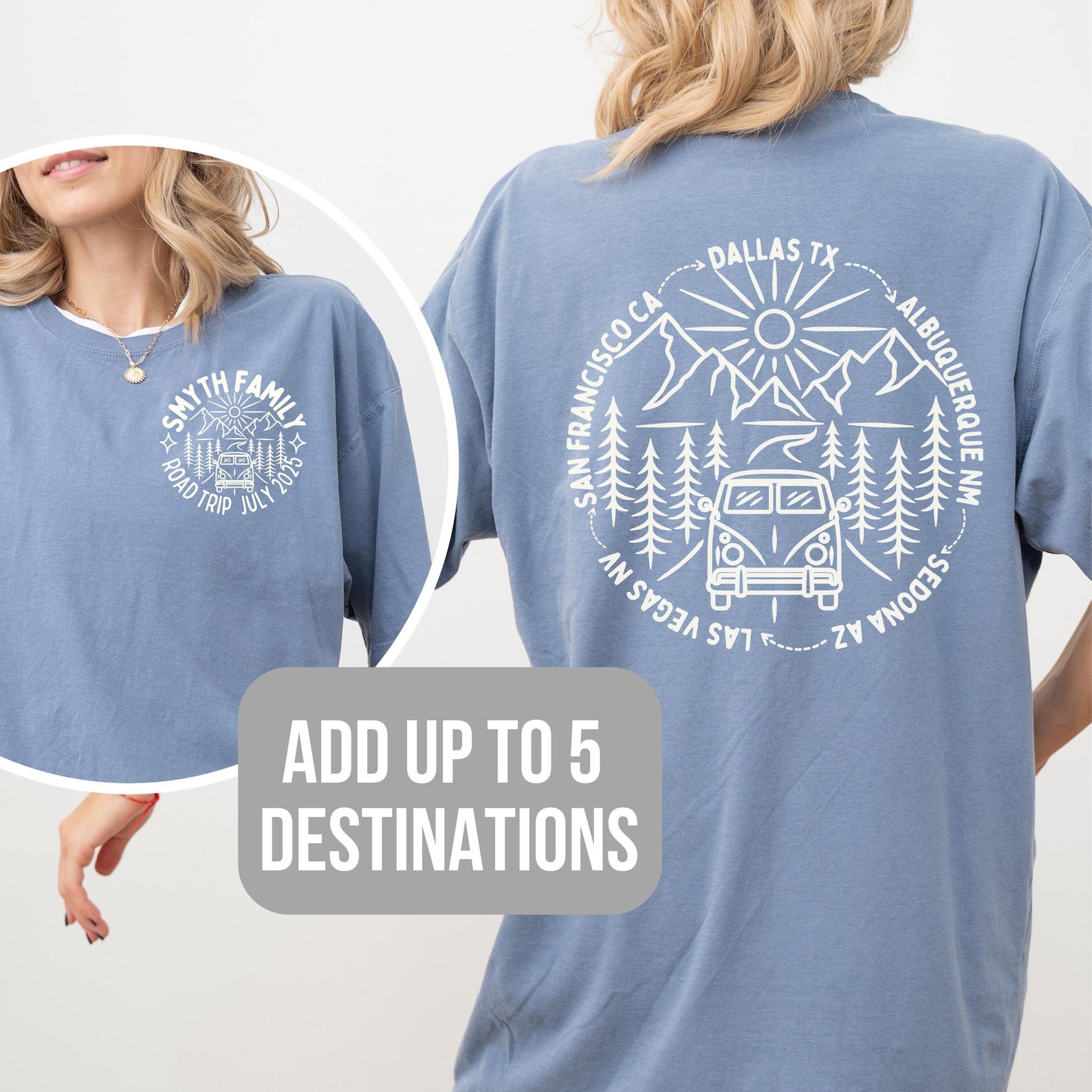 Custom Matching Family Road Trip Shirt Comfort Colors Group Road Trip ...